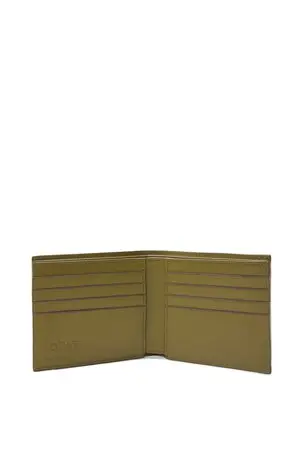 Loewe Bifold Wallet In Soft Grained Leather Skin Olive