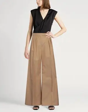 Max Mara Wide-leg Canvas Pants - Beige