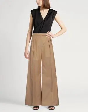 Max Mara Wide-leg Canvas Pants - Beige