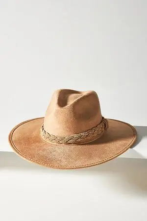 ASN HATS Suede Margot Rancher Brown