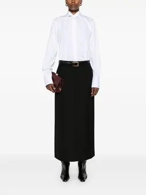 TOTEME Low-waist Straight Maxi Skirt - Black