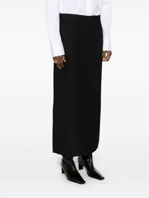 TOTEME Low-waist Straight Maxi Skirt - Black