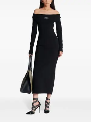 Balmain Ribbed-knit Maxi Dress