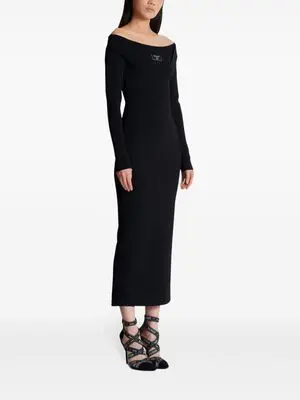 Balmain Ribbed-knit Maxi Dress