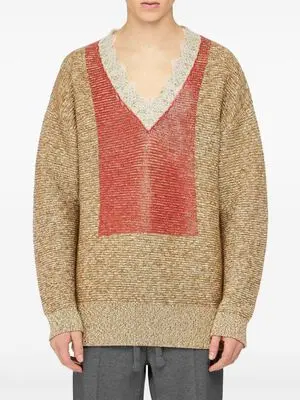 JW Anderson Lace-trim Jumper - Gold