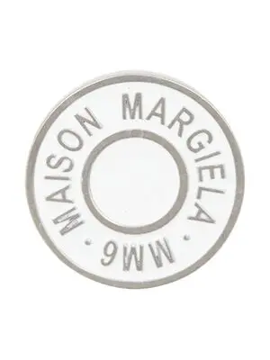 MAISON MARGIELA Logo-print Pin Badge - White