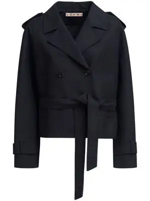 Marni Double-breasted Trench Jacket - Black