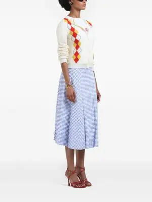 Marni Check-print Midi Skirt