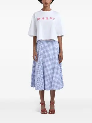 Marni Check-print Midi Skirt