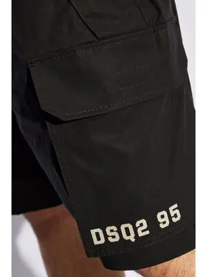 Dsquared2 Logo-print Cargo Shorts - Black