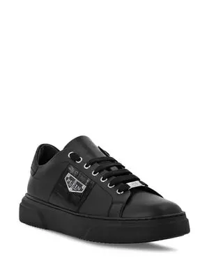 Philipp Plein Plaque Leather Sneakers