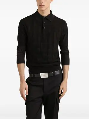 Dolce & Gabbana Logo-jacquard Polo Shirt