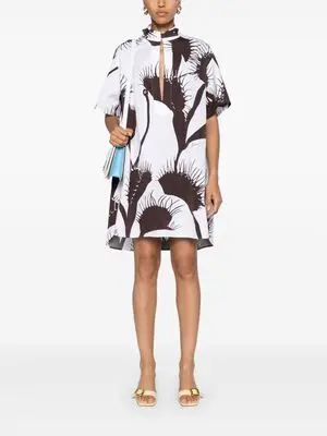 FERRAGAMO Cropped Venus Print Kaftan