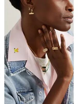 Established Howdy 14-karat Single Hoop Earring