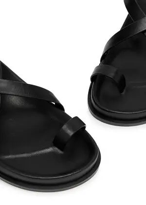 A.emery Jalen Leather Sandals - Black
