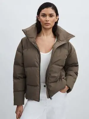 SCANDINAVIAN EDITION Block Puffer Jacket - Brown