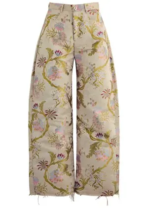 MARQUES' ALMEIDA Floral Brocade Wide-leg Trousers