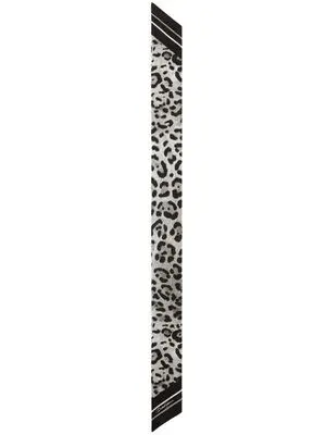 Dolce & Gabbana Leopard-print Scarf - Black