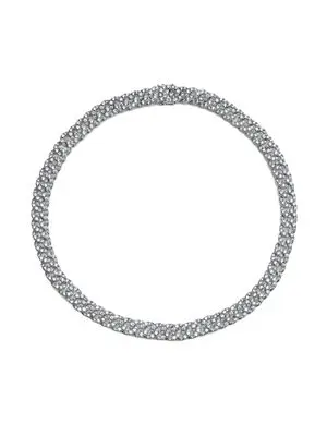JEWELS AFICIONADO 18kt White Gold Diamond Chain Necklace - Silver