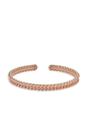 JEWELS AFICIONADO 18kt Rose Gold Diamond Cuff Bracelet - Pink