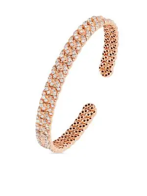 JEWELS AFICIONADO 18kt Rose Gold Diamond Cuff Bracelet