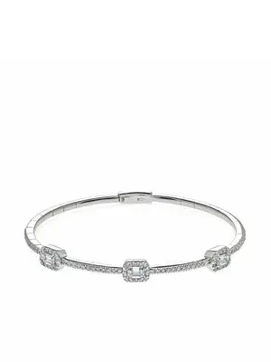 JEWELS AFICIONADO 18kt White Gold Diamond Bangle - Silver