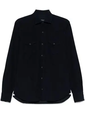 BARBA NAPOLI Corduroy Shirt - Blue