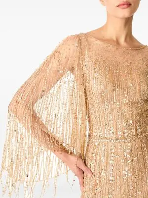 Jenny Packham Dazzle Mini Dress - Gold