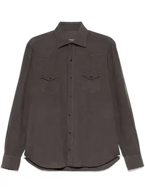 BARBA NAPOLI Corduroy Shirt - Grey