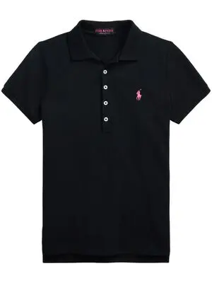 Polo Ralph Lauren Pink Pony Polo Top - Black