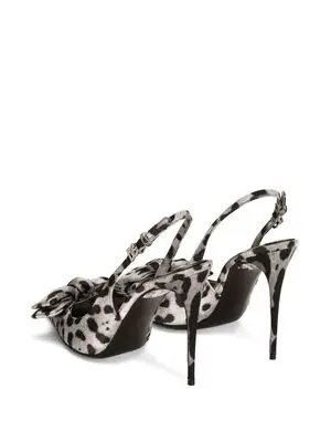 Dolce & Gabbana 105mm Leopard-print Slingback Pumps