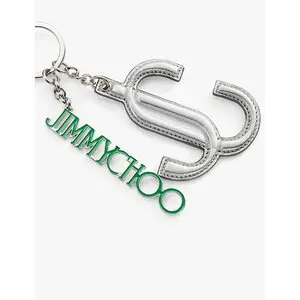 JIMMY CHOO Metal Bag Charm - Silver/green/black