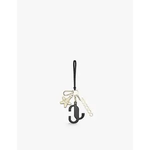 JIMMY CHOO Metal Bag Charm - Black/orange/gold