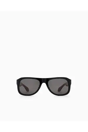 Giorgio Armani Panto Sunglasses - Black