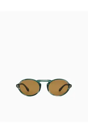 Giorgio Armani Panto Sunglasses - Green