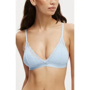 Cotton:on Everyday Lace Triangle Padded Bralette Windsurfer