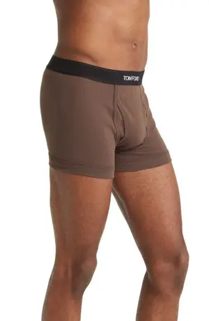 TOM FORD Cotton Stretch Jersey Boxer Briefs - Dark Brown