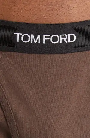 TOM FORD Cotton Stretch Jersey Boxer Briefs - Dark Brown