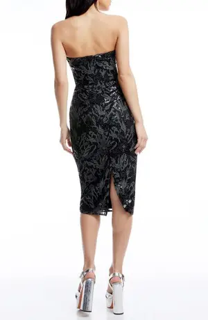 Dress The Population Irina Sequin Strapless Cocktail Dress