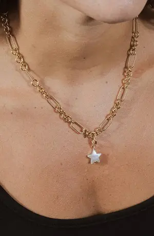 Sterling Forever Freshwater Pearl Star Enhancer - Gold