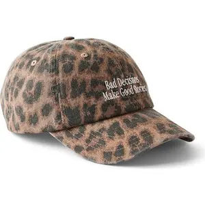 COTTON ON Strap Back Cap - Leopard Bad Decisions