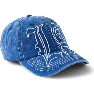 COTTON ON Cotton On Strap Back Cap Washed Cobalt La Lines