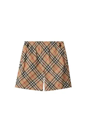 Burberry Check Relaxed Fit Shorts