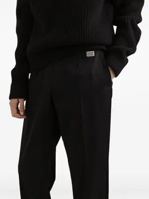 Dolce & Gabbana Logo-plaque Trousers - Black