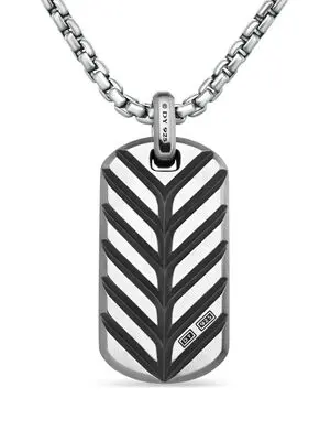 David Yurman Sterling Chevron Tag