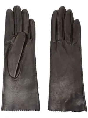 MANOKHI Leather Gloves - Brown