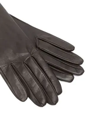 MANOKHI Leather Gloves - Brown
