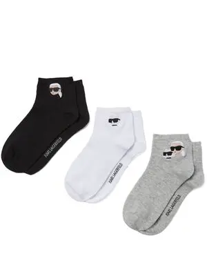Karl Lagerfeld Ikon Ankle Socks - Black
