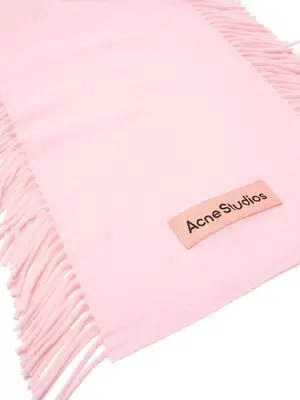 Acne Studios Fringe Wool Scarf - Pink