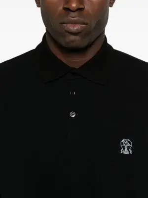 Brunello Cucinelli Cotton Polo Shirt - Black